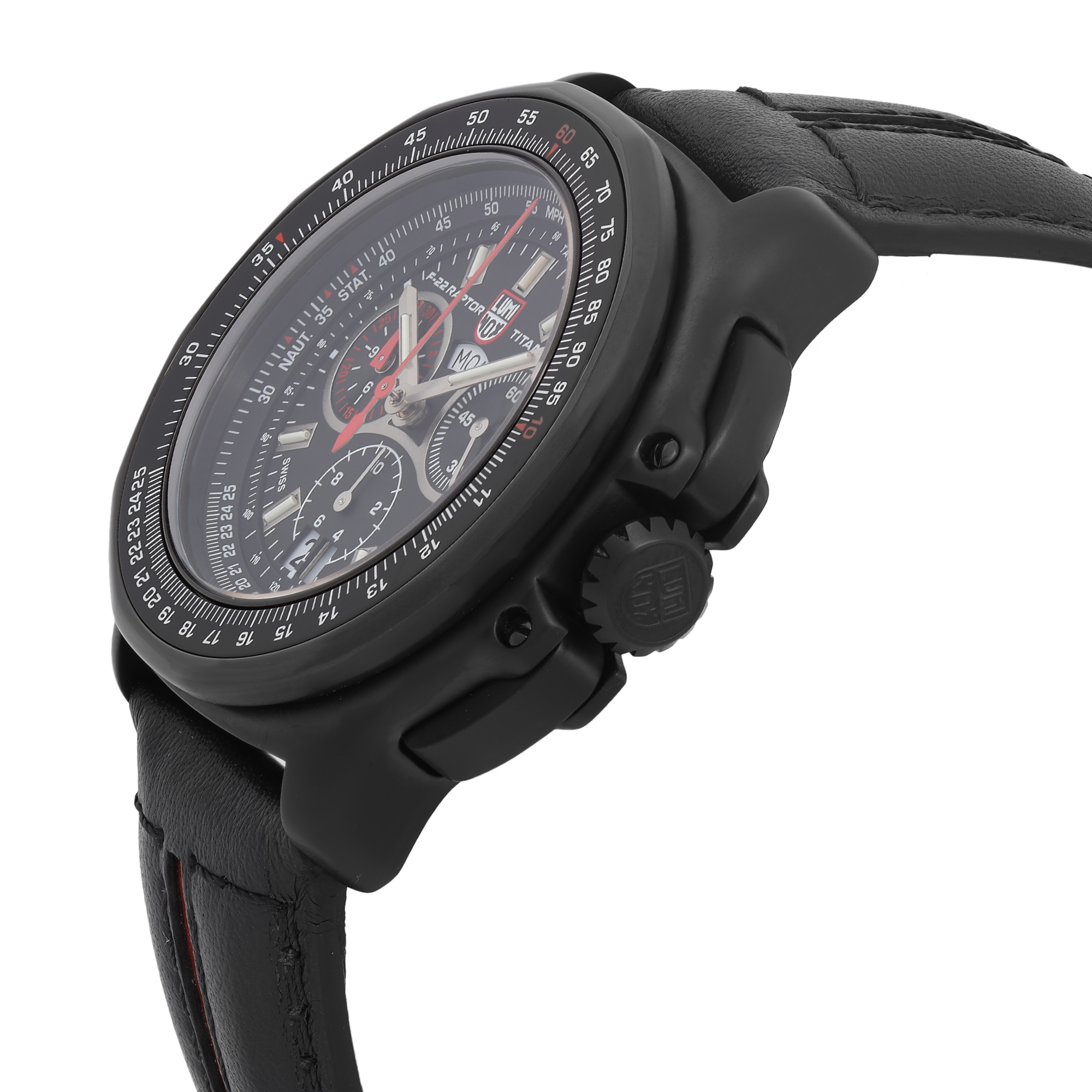 Luminox F22 Raptor 44mm Titanium Chronograph Black Dial Quartz Men ...