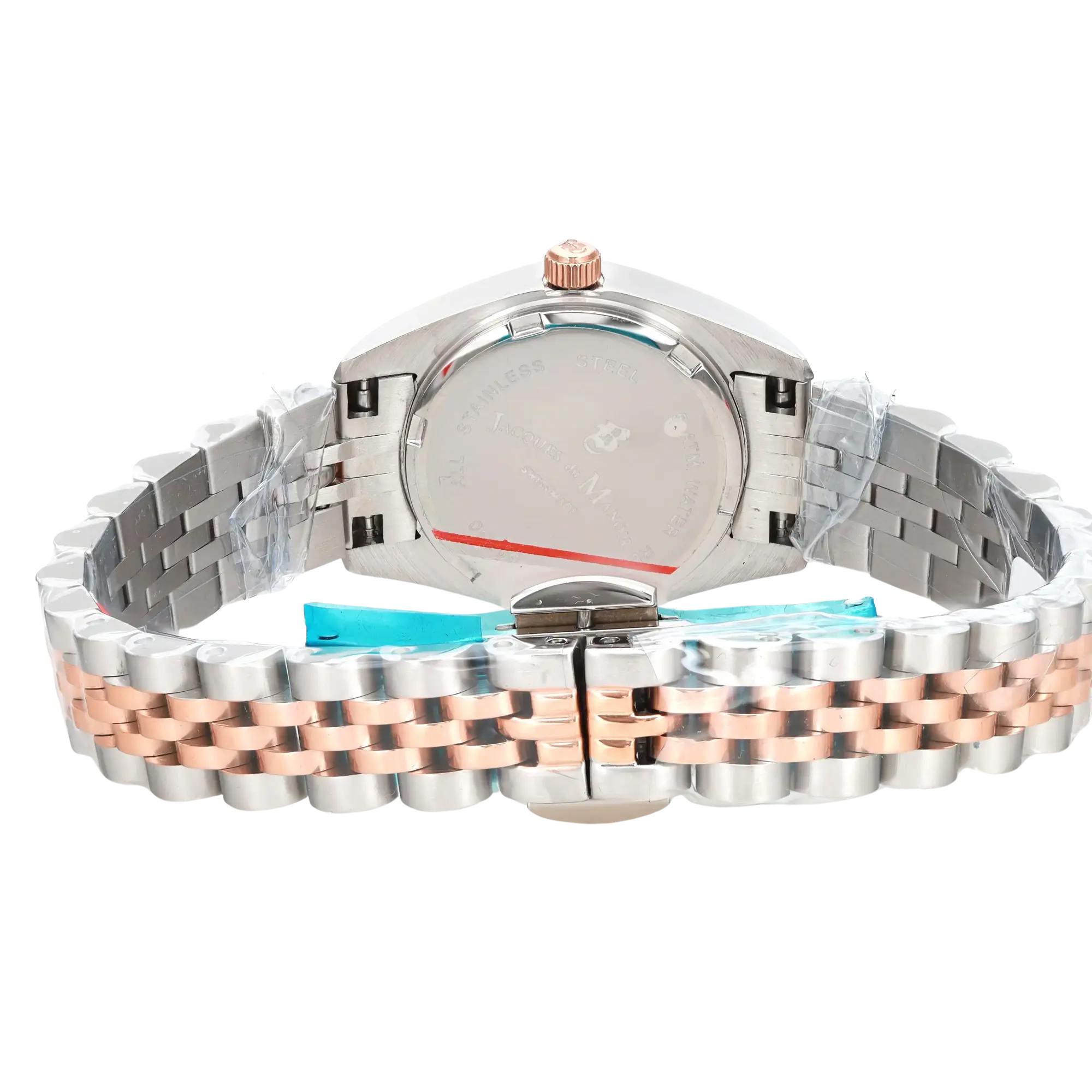 Jacques du Manoir Inspiration Two Tone Quartz Brown Dial Ladies Watch ...